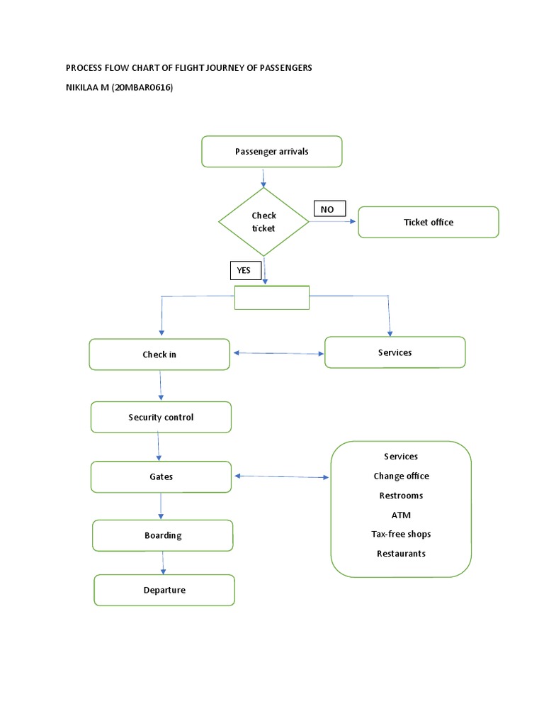 Passenger Flow Chart for Flight Journey | PDF