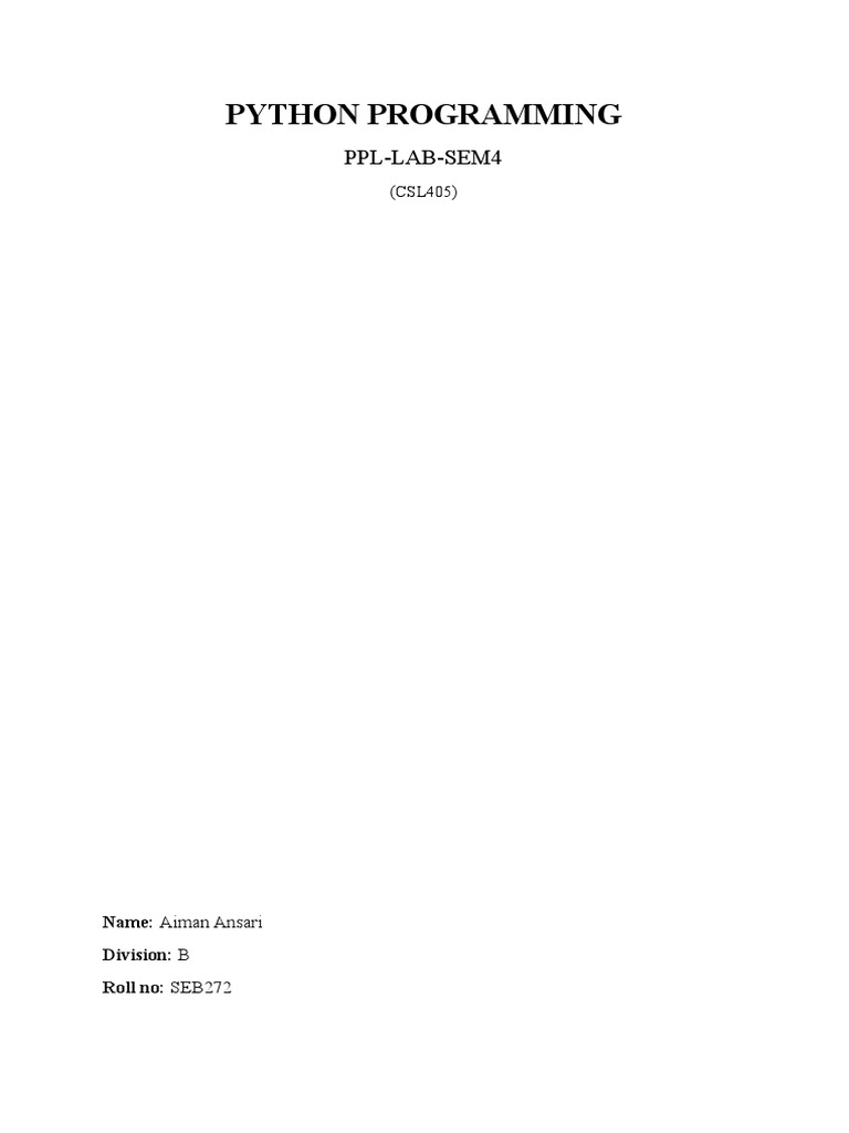 SEB272 Aiman Ansari Assignment | PDF | Class (Computer Programming ...