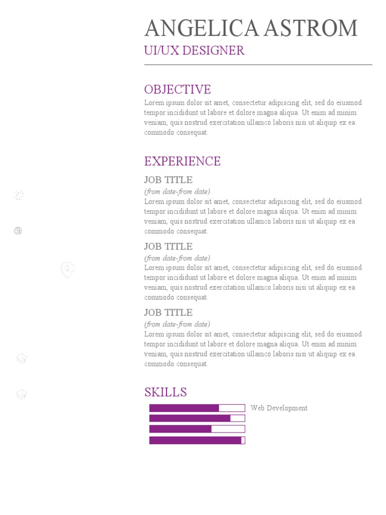 Angelica Astrom: Ui/Ux Designer Objective | PDF