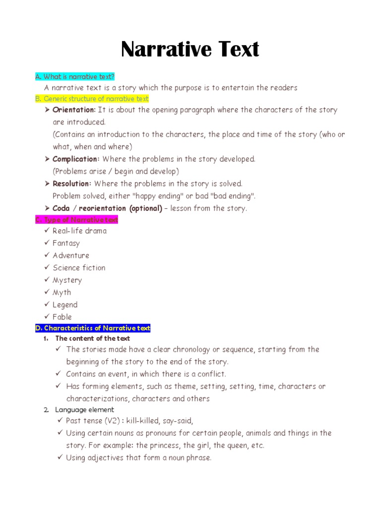 Understanding Narrative Text Structures | PDF