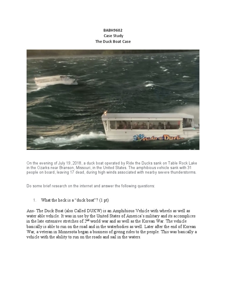 C 76 (3) - The Duck Boat Case Study | PDF
