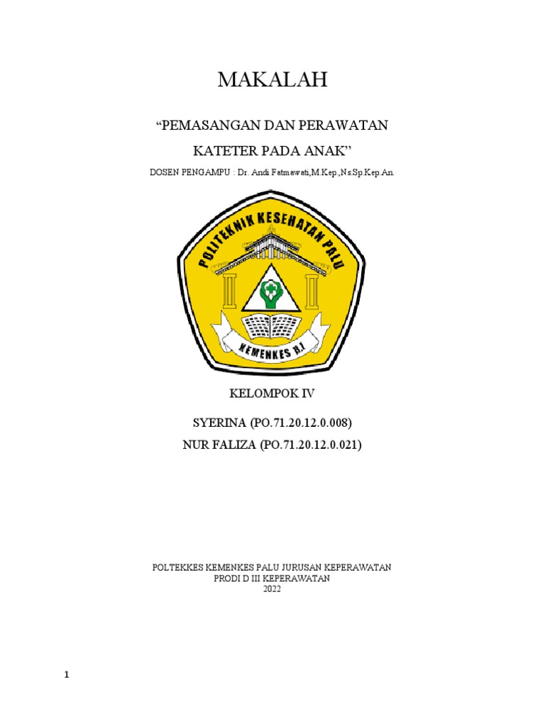 Kel. 6 Makalah Perawatan Kateter Anak | PDF