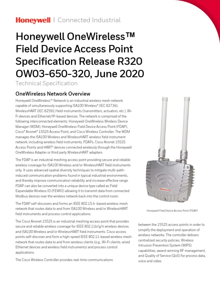 Onewireless Fdap Specification | PDF | Wi Fi | Computer Network