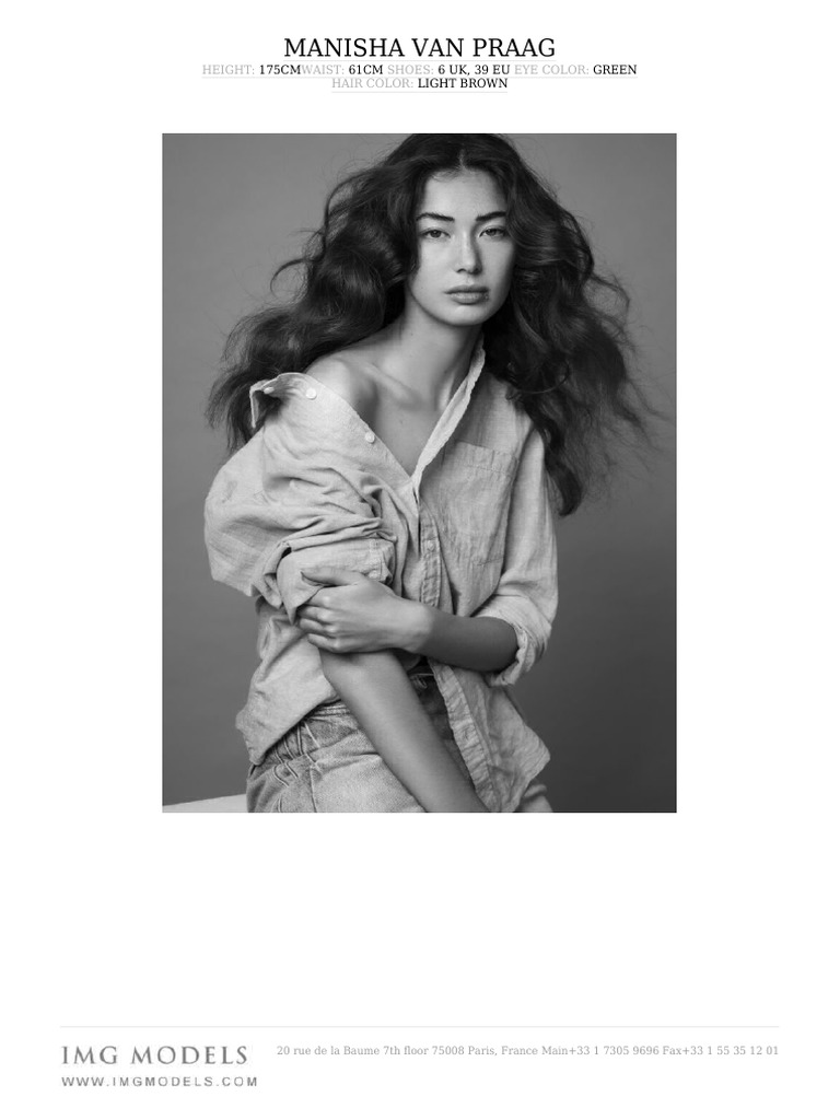 Model Profile: Manisha Van Praag | PDF | Green | Eye Color