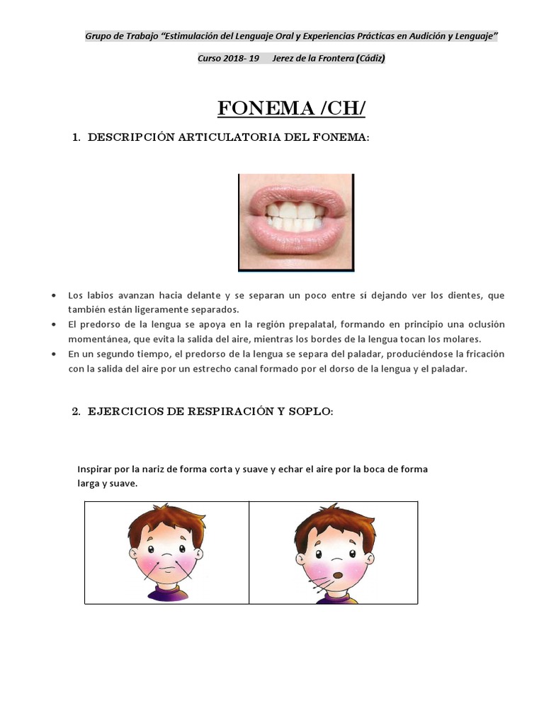 Articulación del Fonema /CH/ en Niños | PDF | Boca | Lingüística