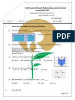 Class 4 Perimeter and Area Worksheet | PDF | Area | Rectangle