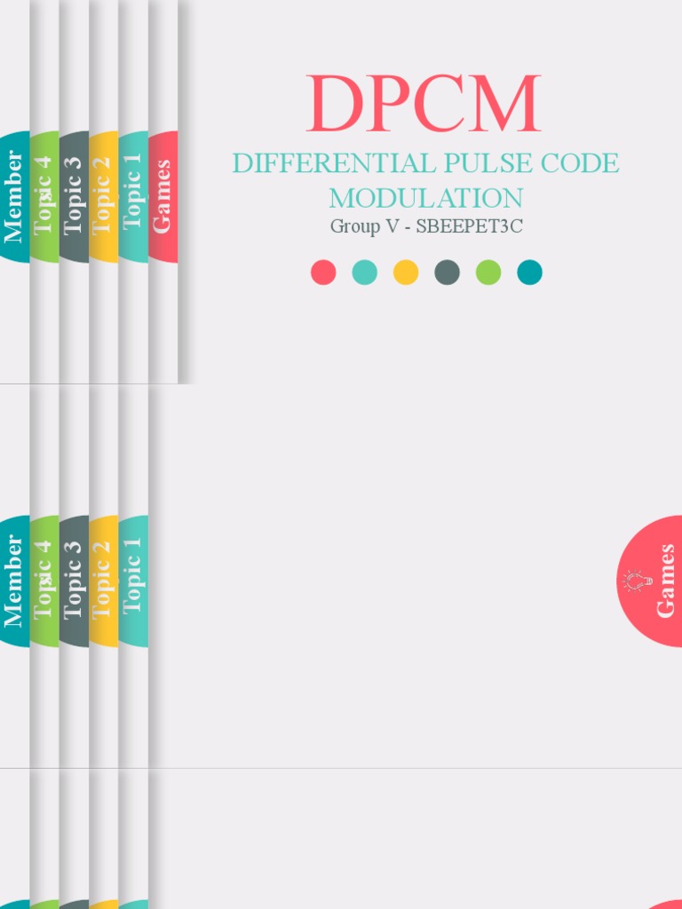 Differential Pulse Code Modulation: Group V - Sbeepet3C | PDF | Sampling (Signal Processing ...