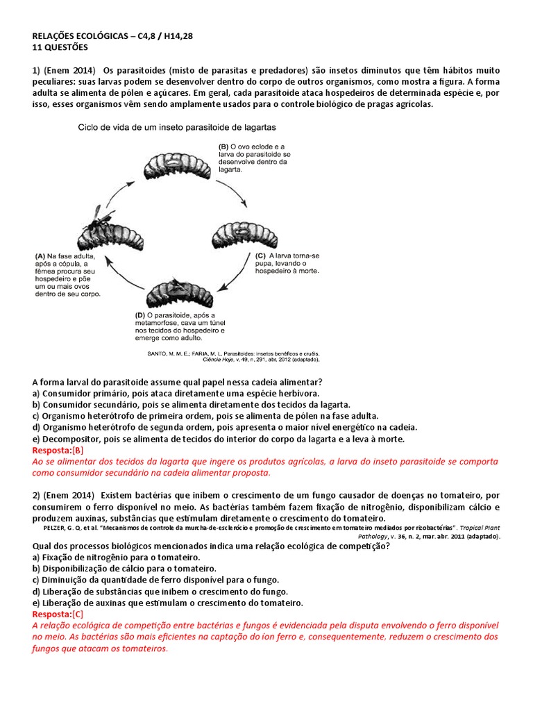 Frente 1 - 2 - Relações, Biociclos e Sucessão | PDF | Biogeoquímica ...