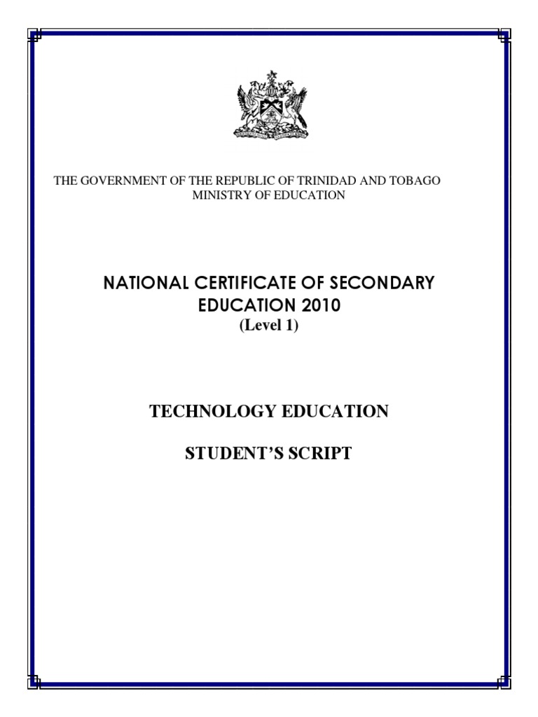 Technology Education Students' Script 2010 | PDF | Libraries | Chair