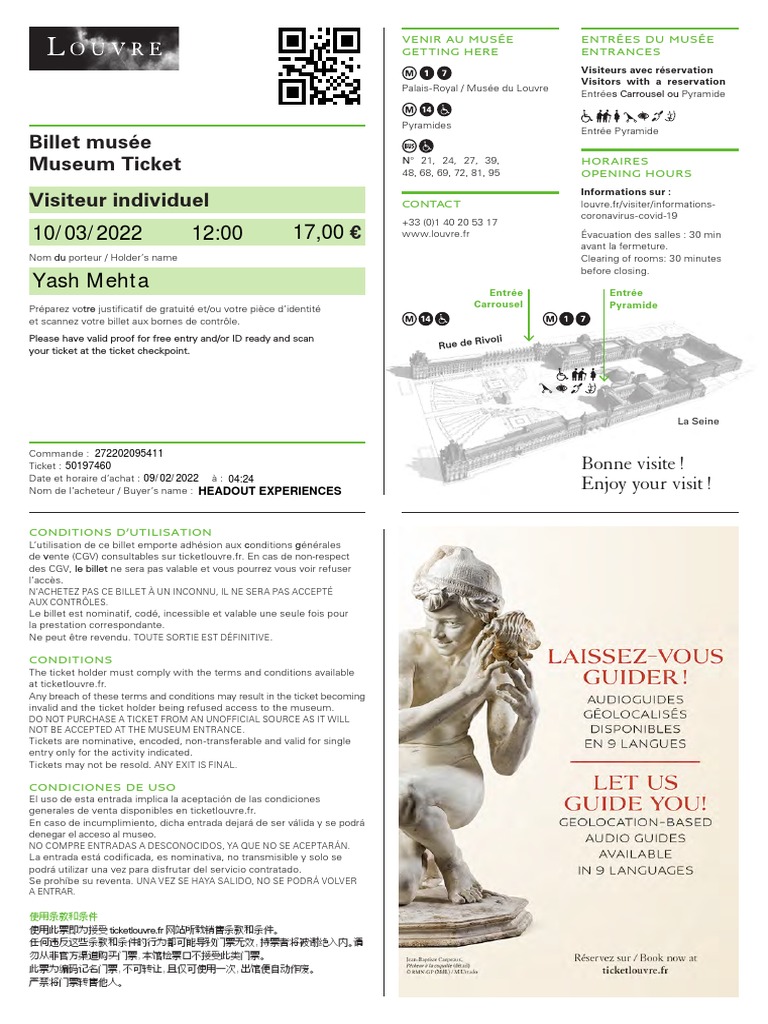 Headout Ticket - 7924240 | PDF