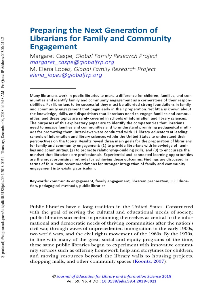 Preparing The Next Generation | PDF | Libraries | Librarian