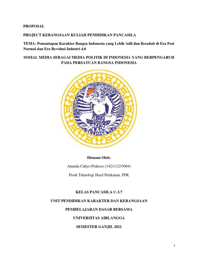 Ananda Cahyo Prakoso - Project Kebangsaan | PDF | Politik | Ilmu Sosial