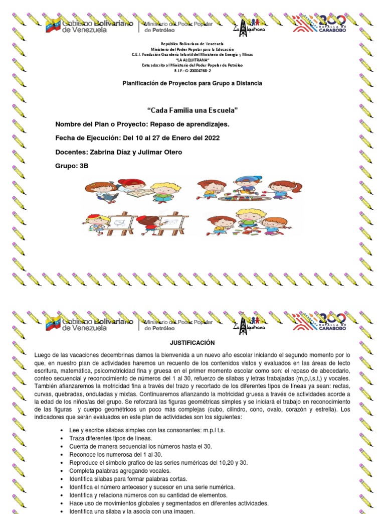 Planificación de Enero. Primera Semana. | PDF | Lingüística