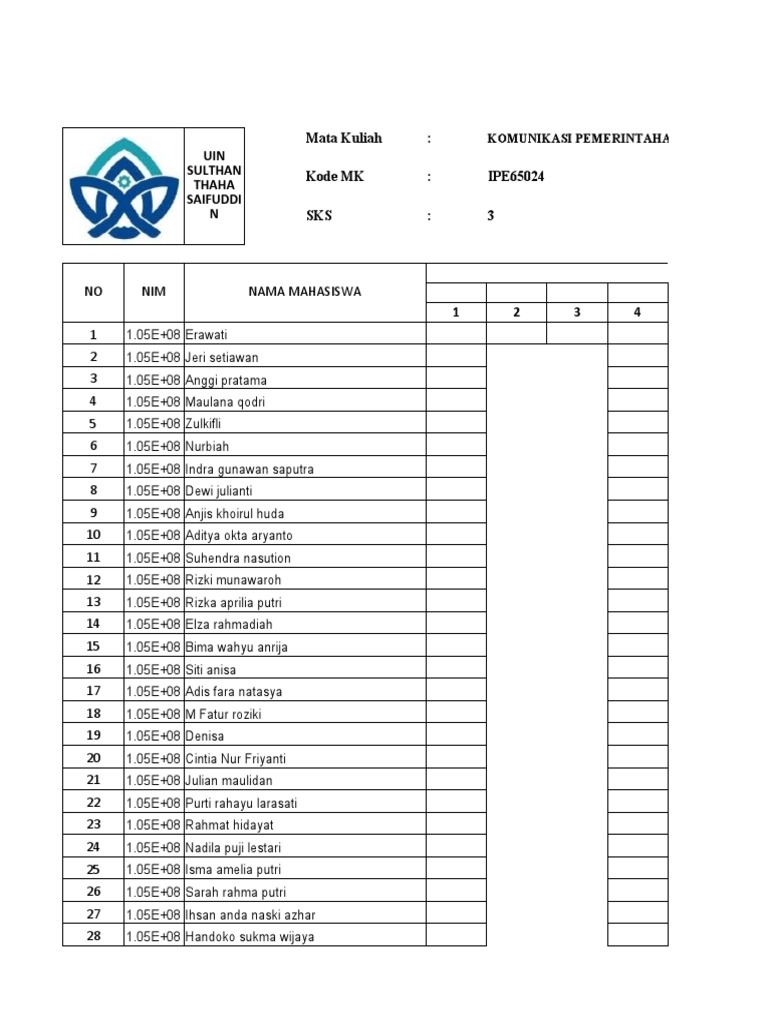 Absensi Ip4d KP | PDF