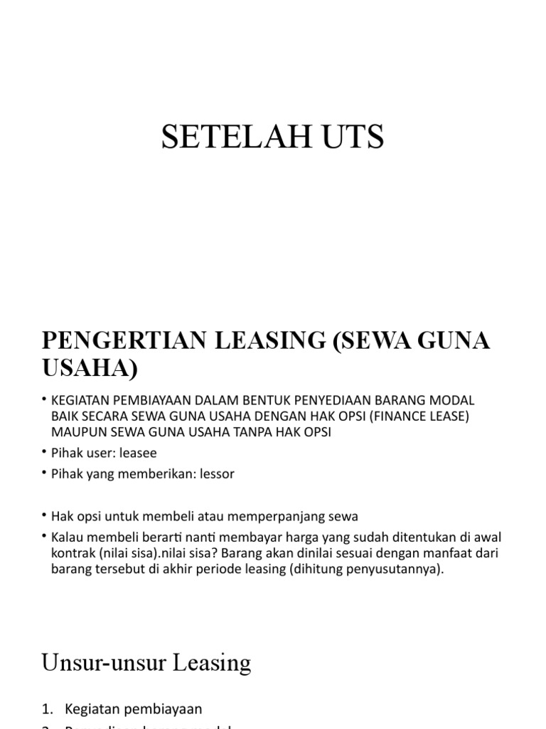 Panduan Lengkap Leasing dan Pengadaan Jasa | PDF