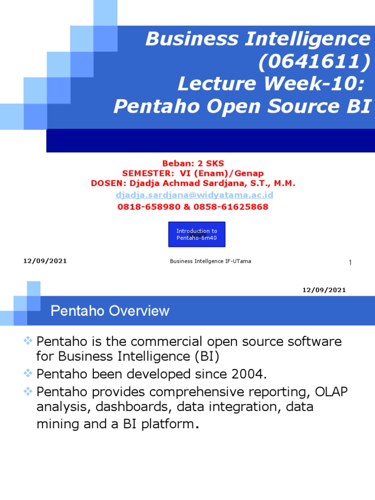Pentaho BI for Semester VI Students | PDF | Business Intelligence ...