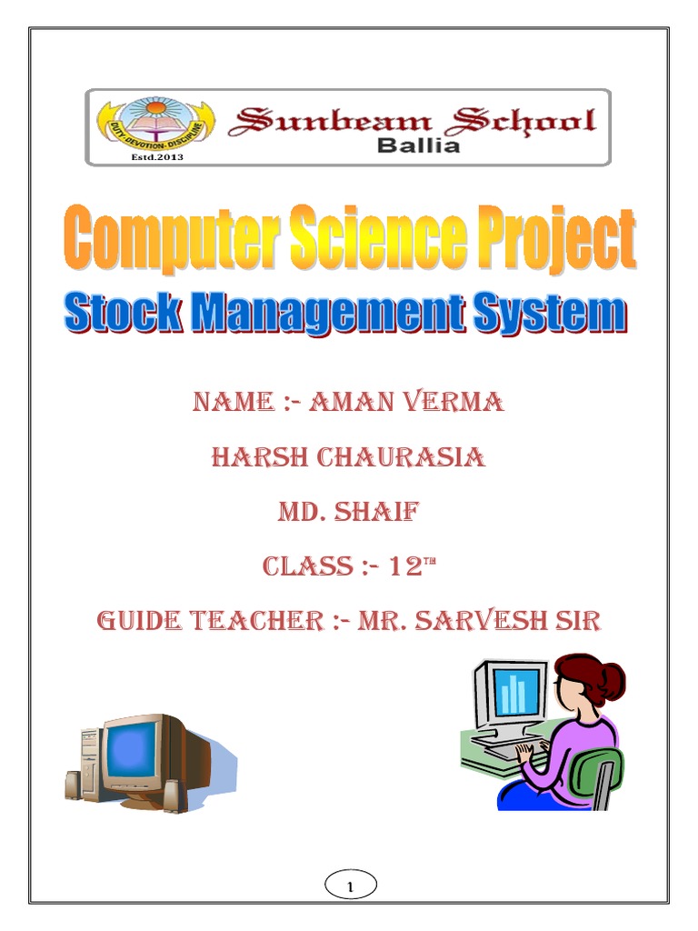 Name:-Aman Verma Harsh Chaurasia Md. Shaif Class: - 12 Guide Teacher: - Mr. Sarvesh Sir | PDF ...