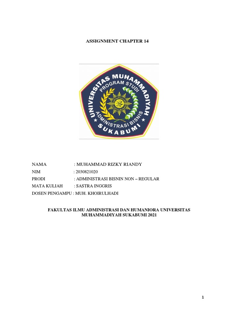 Assignment Chapter 14: Nama: Muhammad Rizky Riandy | PDF | Joint Venture