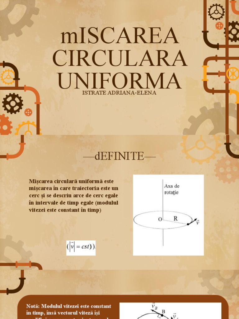 Miscarea Circulara Uniforma: Istrate Adriana-Elena | PDF | Science ...
