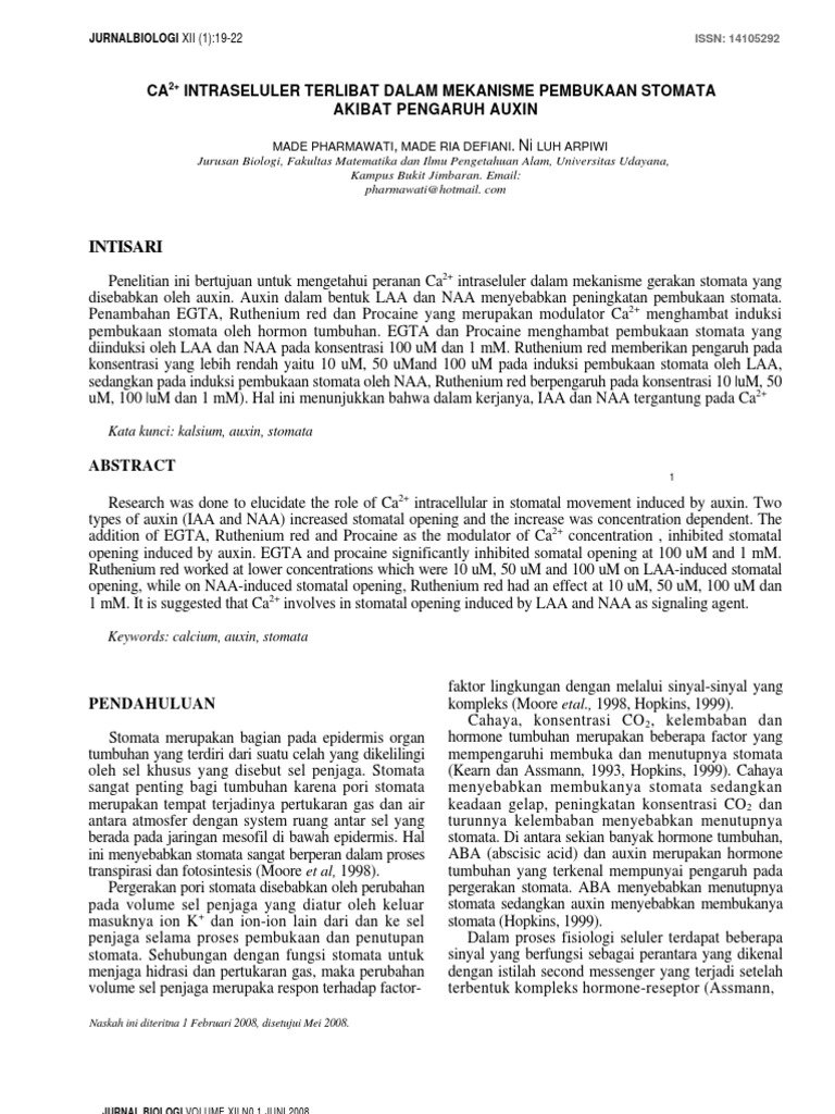 Jurnal Stomata (Hal1) | PDF