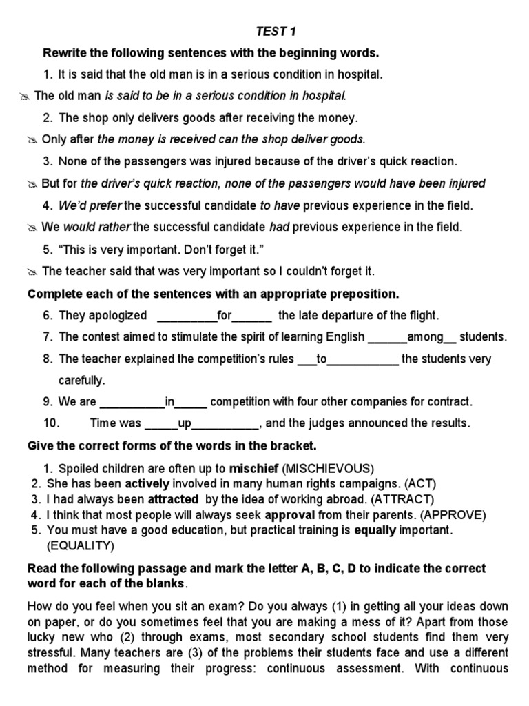 Mini Test 1 | PDF | Test (Assessment) | Cognition