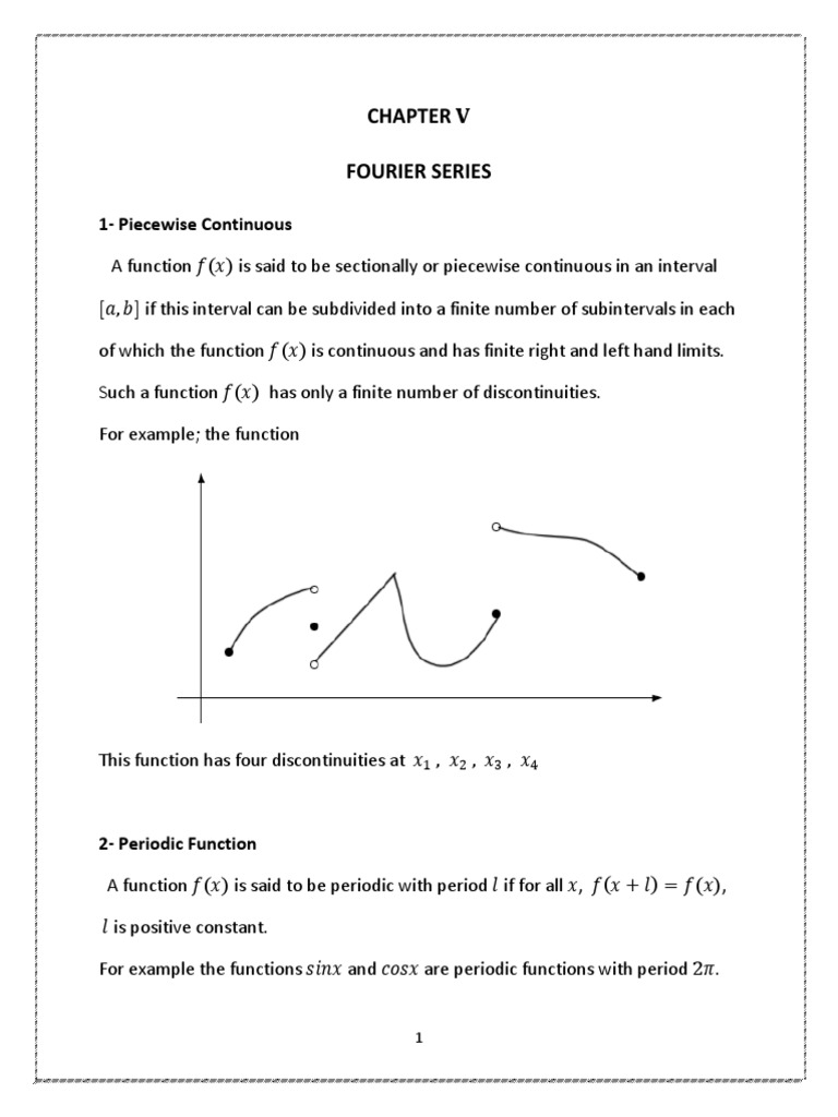 Fourier Series and Some Applications | PDF | Trigonometric Functions ...