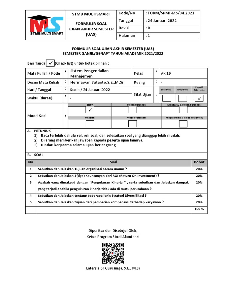 Soal Uas SPM | PDF