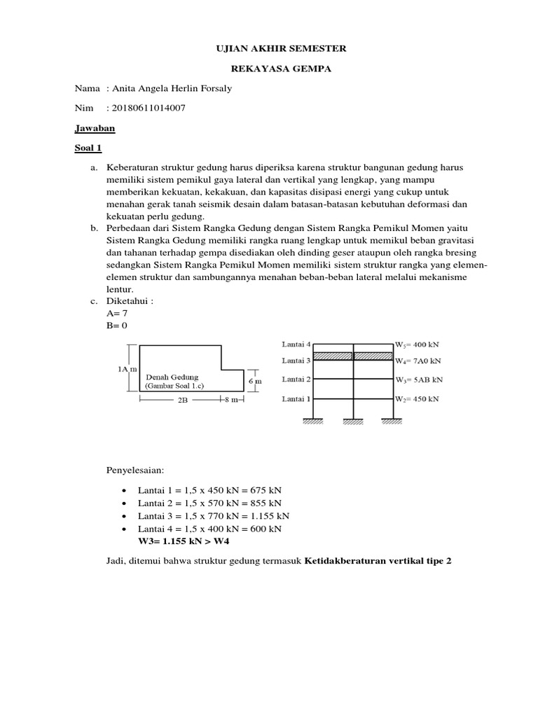 Analisis Struktur Gedung Tahan Gempa | PDF | Metode & Bahan Ajar