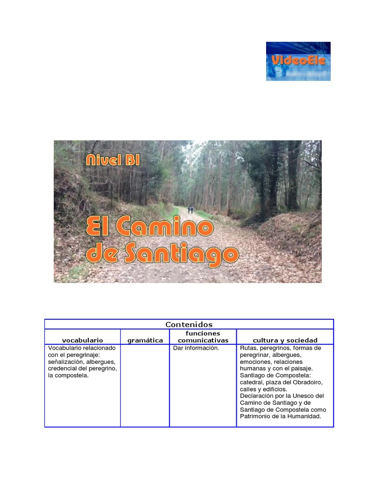 B1 - Camino de Santiago Actividad | Descargar gratis PDF | Santiago de ...