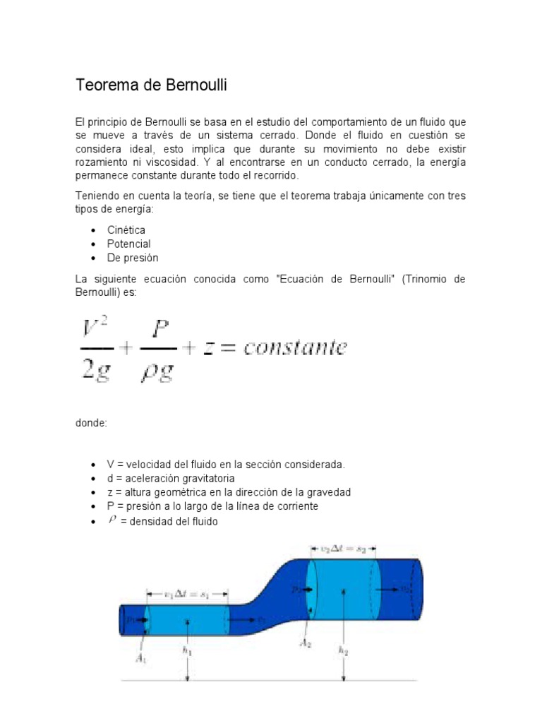 Teorema de Bernoulli | PDF