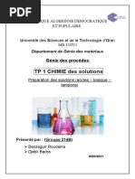 Préparation D'une Solution | PDF | Concentration molaire | Chimie