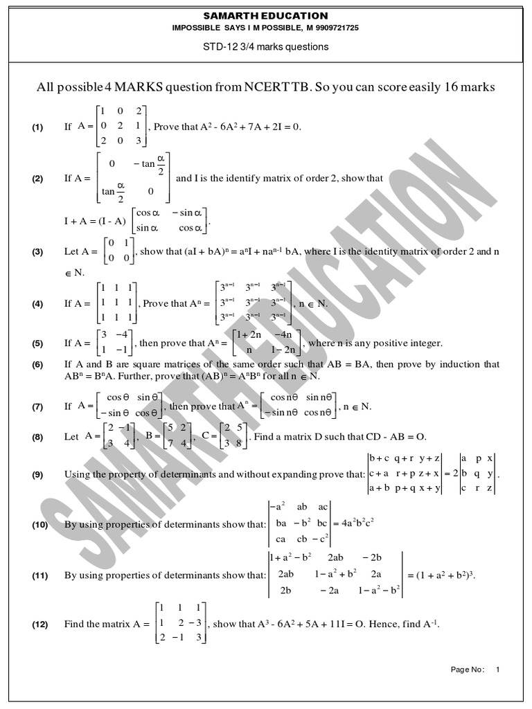 4 Marks Question Ns | PDF | Area | Triangle