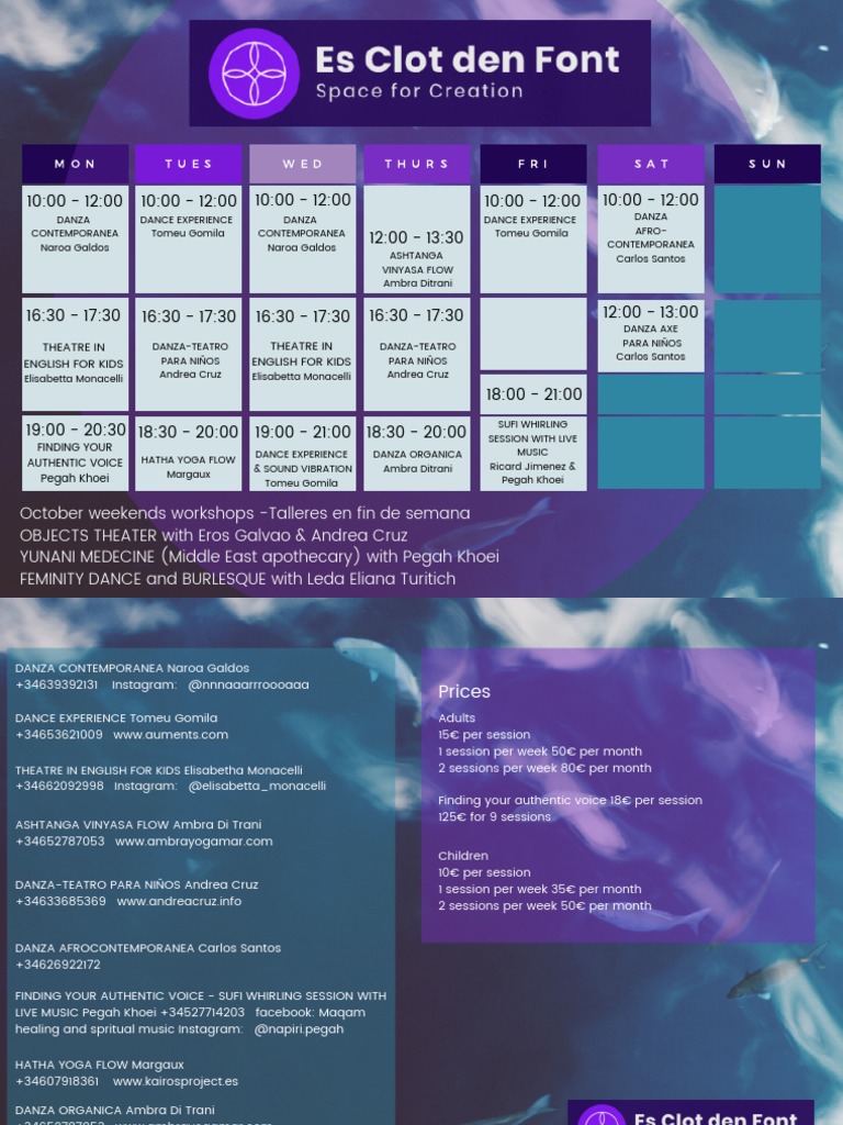 MON Tues WED Thurs FRI SAT SUN: Theatre in English For Kids Theatre in English For Kids | PDF ...