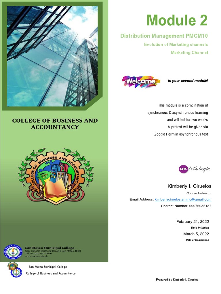 Module 2-Distribution Management Pmcm8 - PDF | PDF | Marketing | Sales