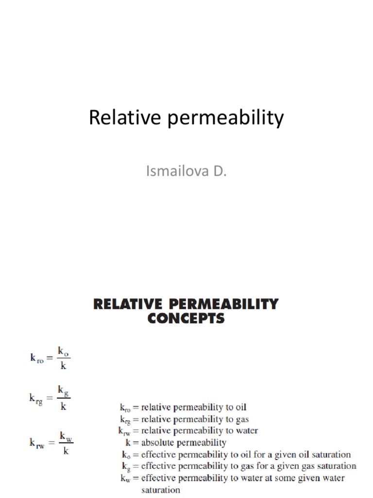 Relative Permeability Correlations Explained | PDF