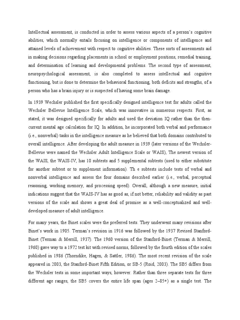 Comprehensive Guide to Psychological Assessments | PDF