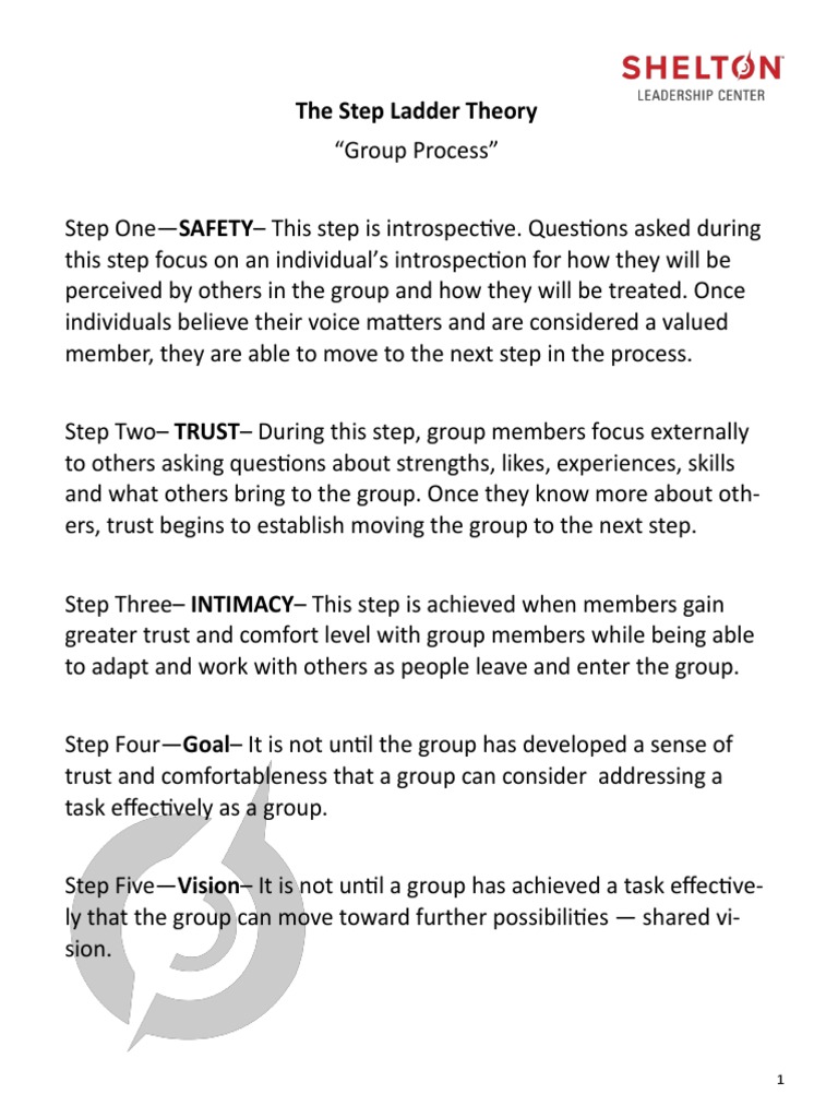 Step Ladder Theory | PDF