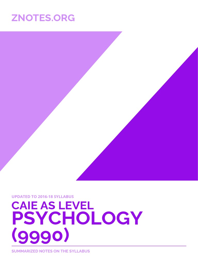 Caie As Psychology 9990 Methodology v1 | PDF | Validity (Statistics ...