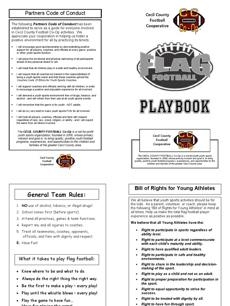 CCFC-O Flag Football Playbook | PDF | Team Sports | Ball Games