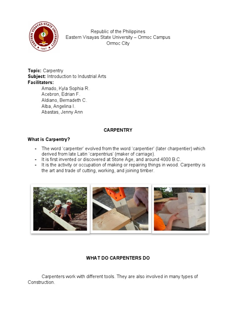 CARPENTRY | PDF | Carpentry | Wood