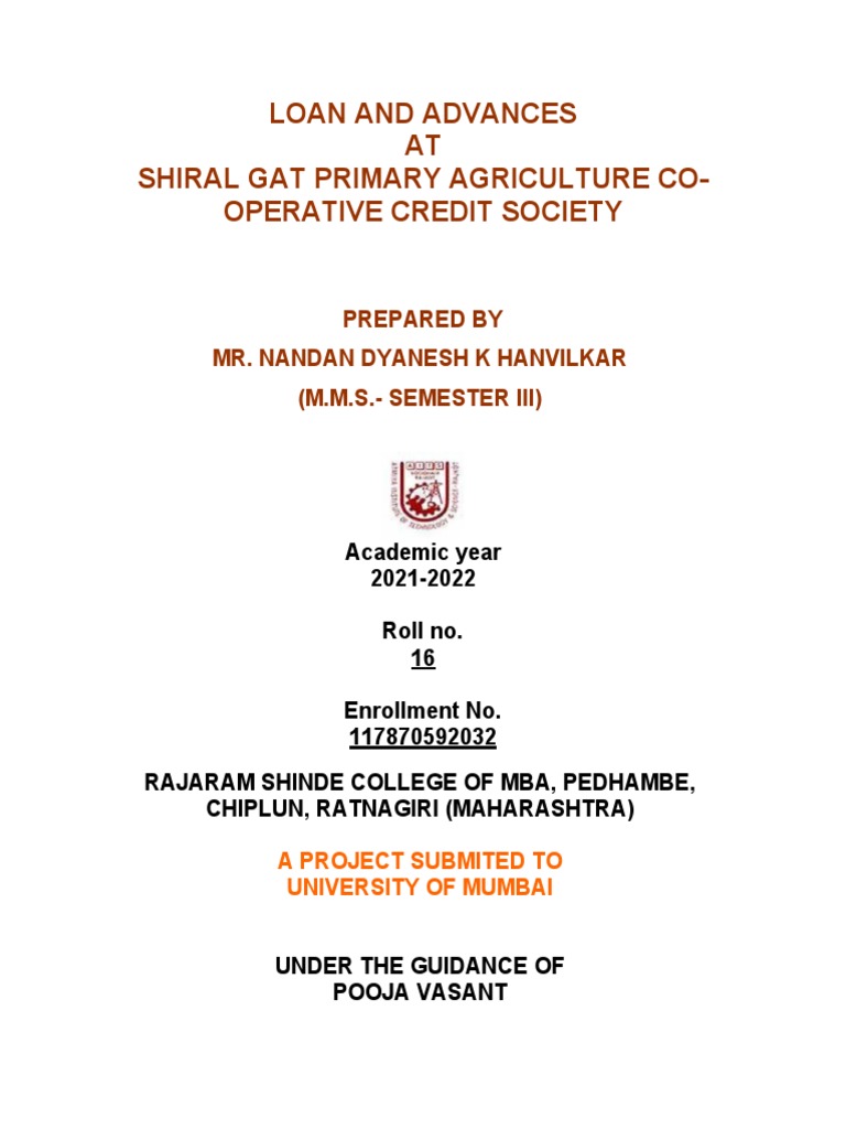 Finance Mba Project Report | PDF | Banks | Loans