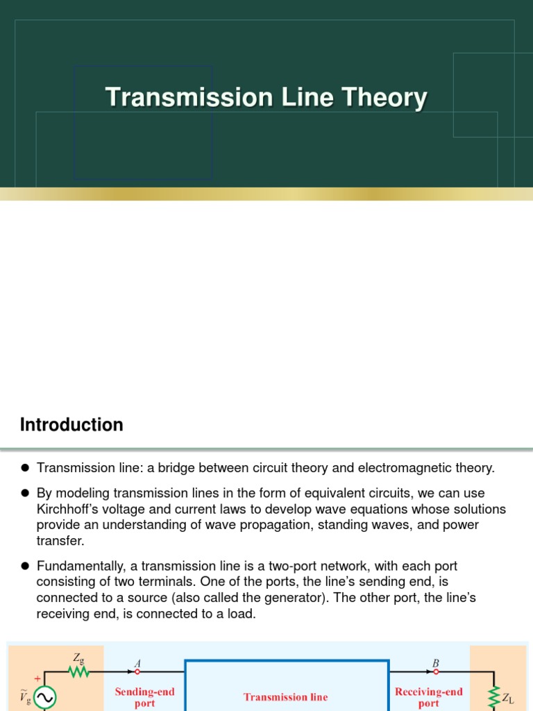 Transmission Line Theory | PDF | Transmission Line | Electrical Impedance