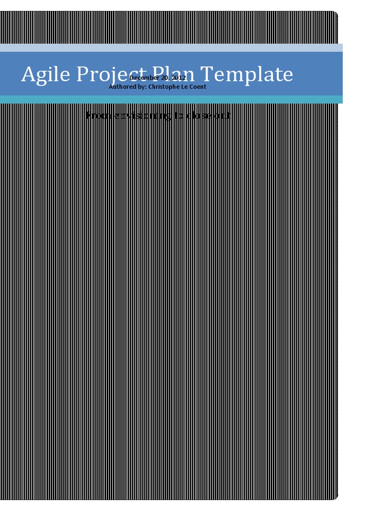 Agile Project Plan Sample Word Template | PDF