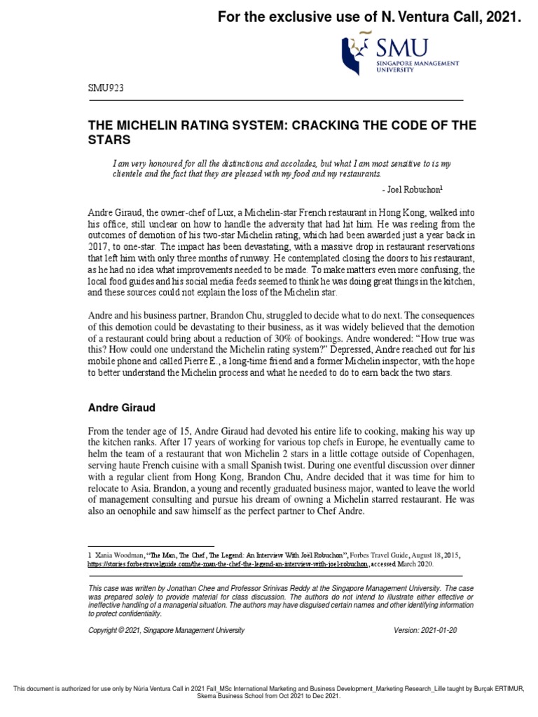 Michelin Case of Study | PDF | Restaurants