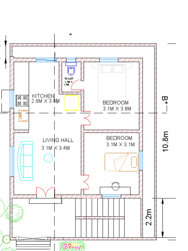 Final Autocad 2bhk Assignment 052-Model - PDF 11 | PDF