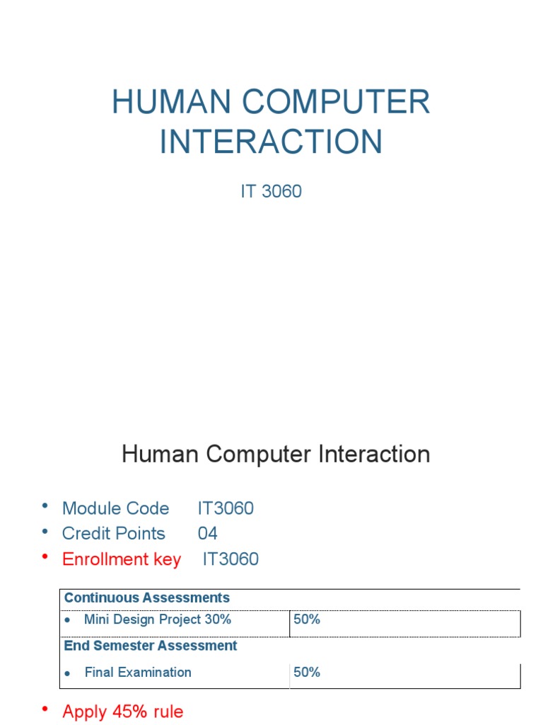 Human Computer Interaction | PDF | Human–Computer Interaction | Graphical User Interfaces