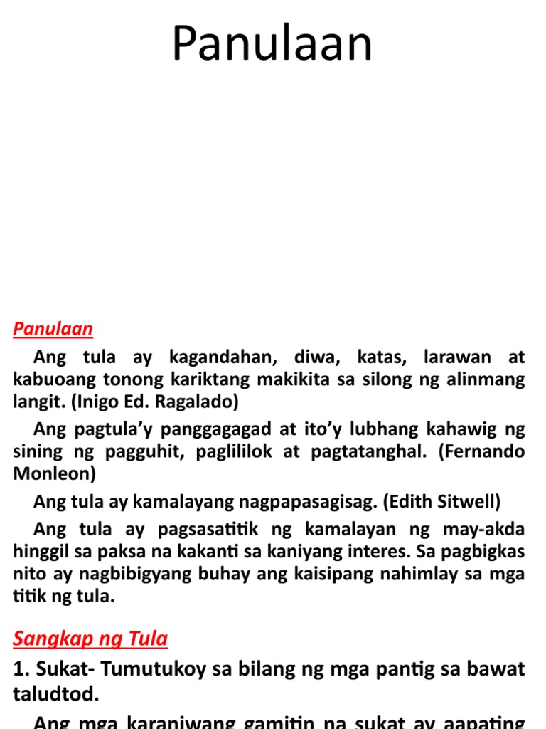 Masining Na Pagpapahayag Panulaan | PDF
