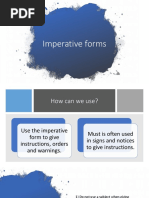 A2 Grammar - Imperative Forms | PDF | Verb | Linguistic Morphology