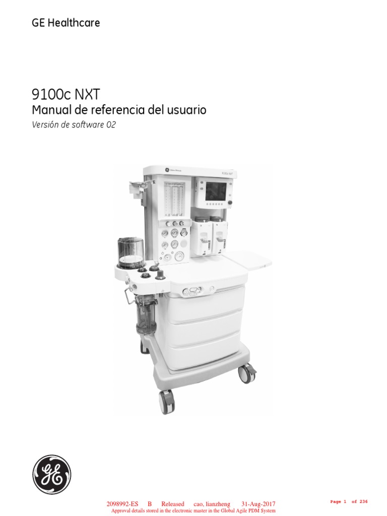 Manual de Usuario 9100c NXT | PDF | Anestesia