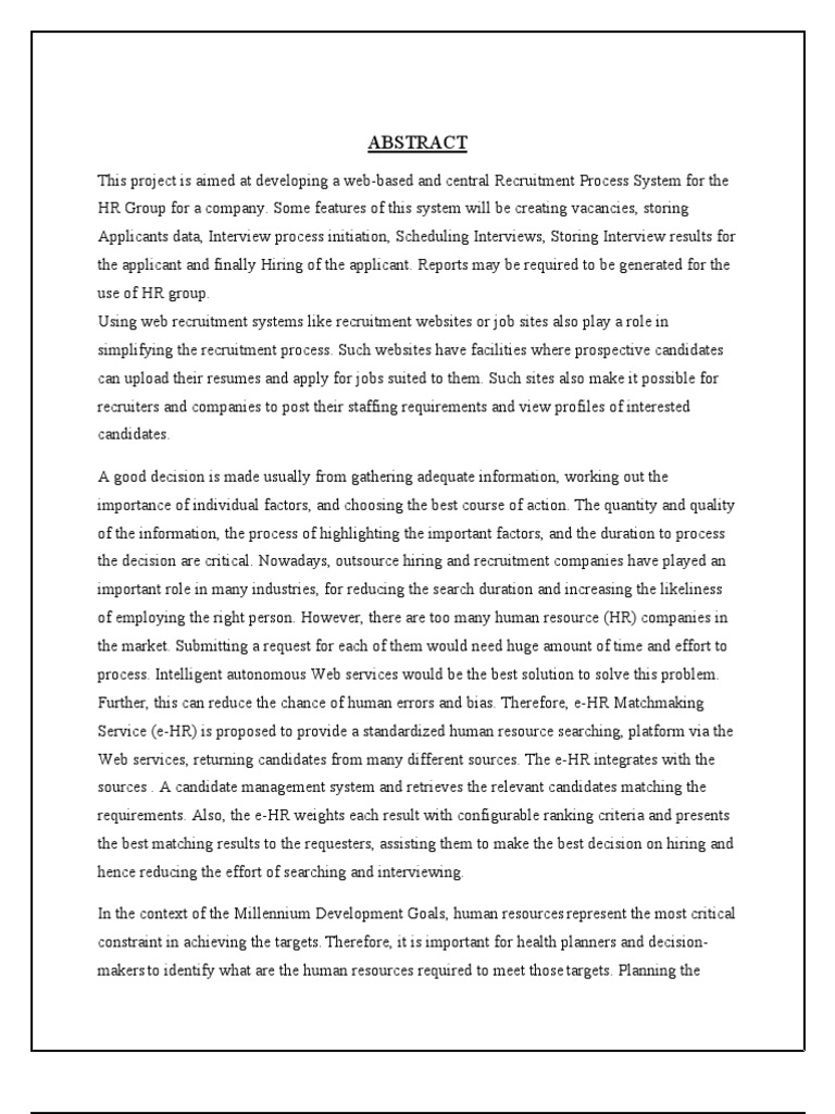 Abstract | Download Free PDF | Recruitment | Human Resource Management
